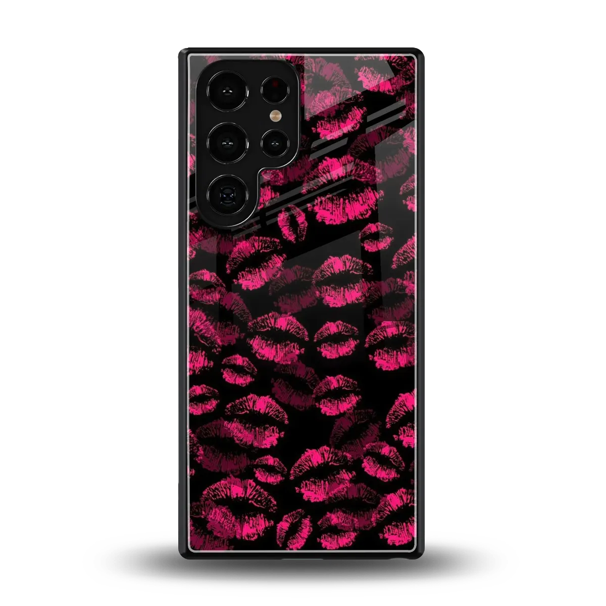 Lip Glam Black Phone Case for Samsung Galaxy S25 Ultra | Glass Case ...