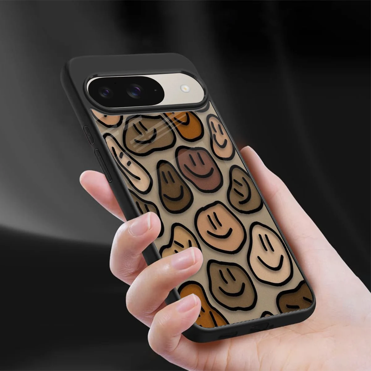 Toasty Brown Smileys Phone Case for Google Pixel 9 | Glass Case – Boujee