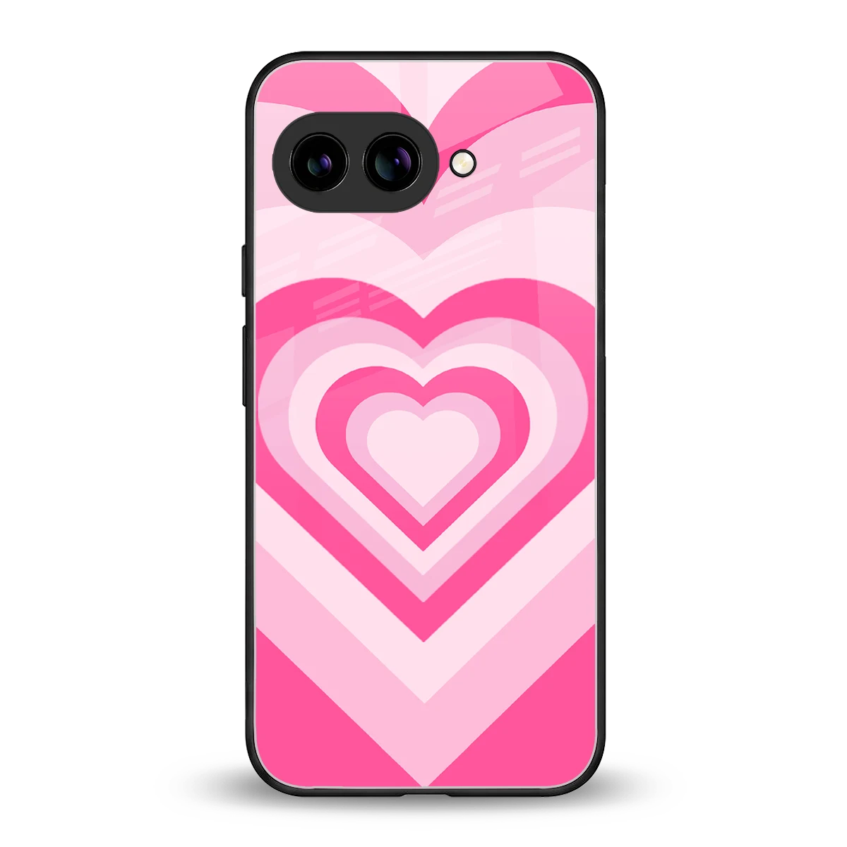 Y2K Flamingo Hearts Phone Case for Google Pixel 9A | Glass Case – Boujee