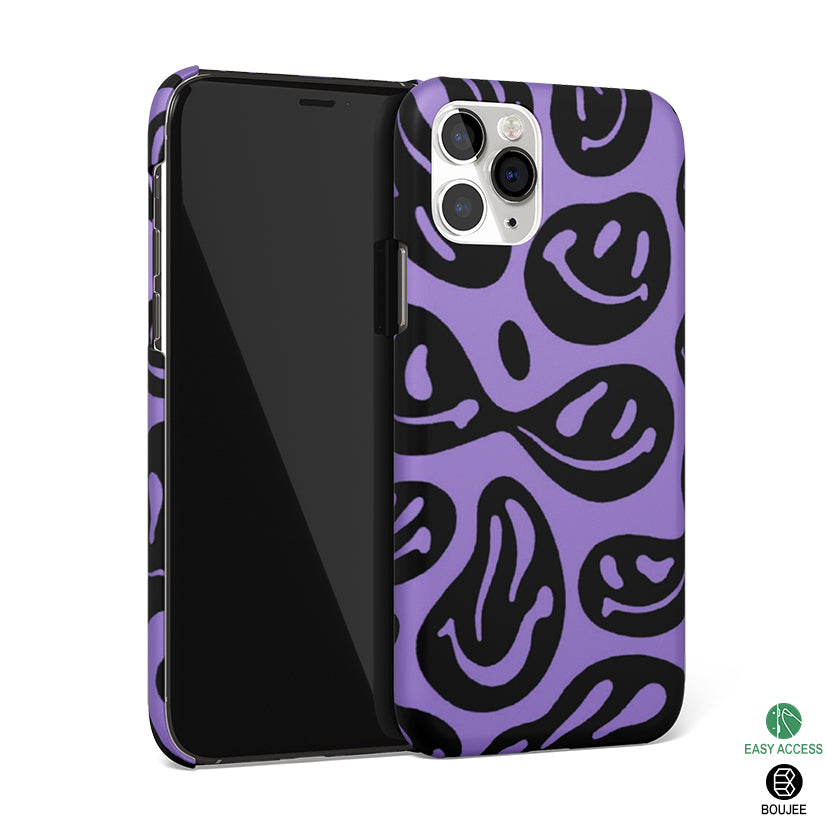 Acid Smiles Purple Phone Cover | Matte Case – Boujee